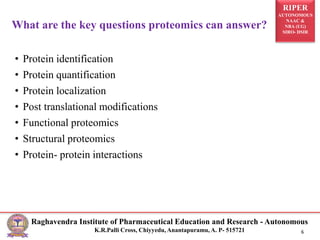 Applications of Proteomics Science | PPTX
