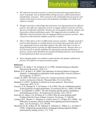 Applications Of Psychological Science To Teaching And Learning Gaps In The Literature | PDF ...