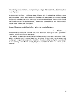 Applications of psychology with reference to pakistan | DOCX