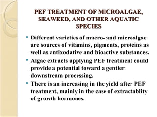 Applications of pulse electric field | PPT