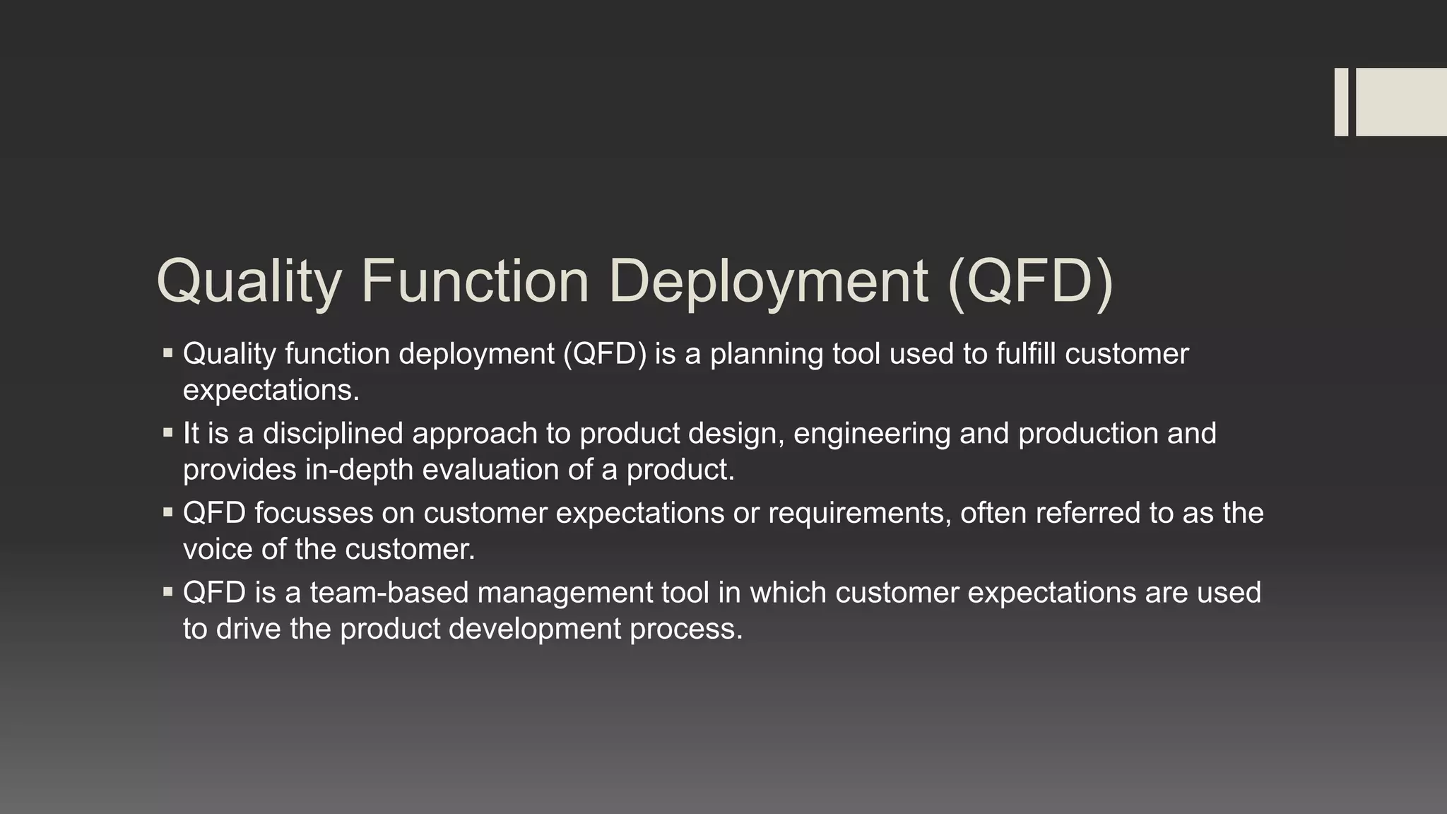 Applications of QFD in Self Assessment of Programs | PPT
