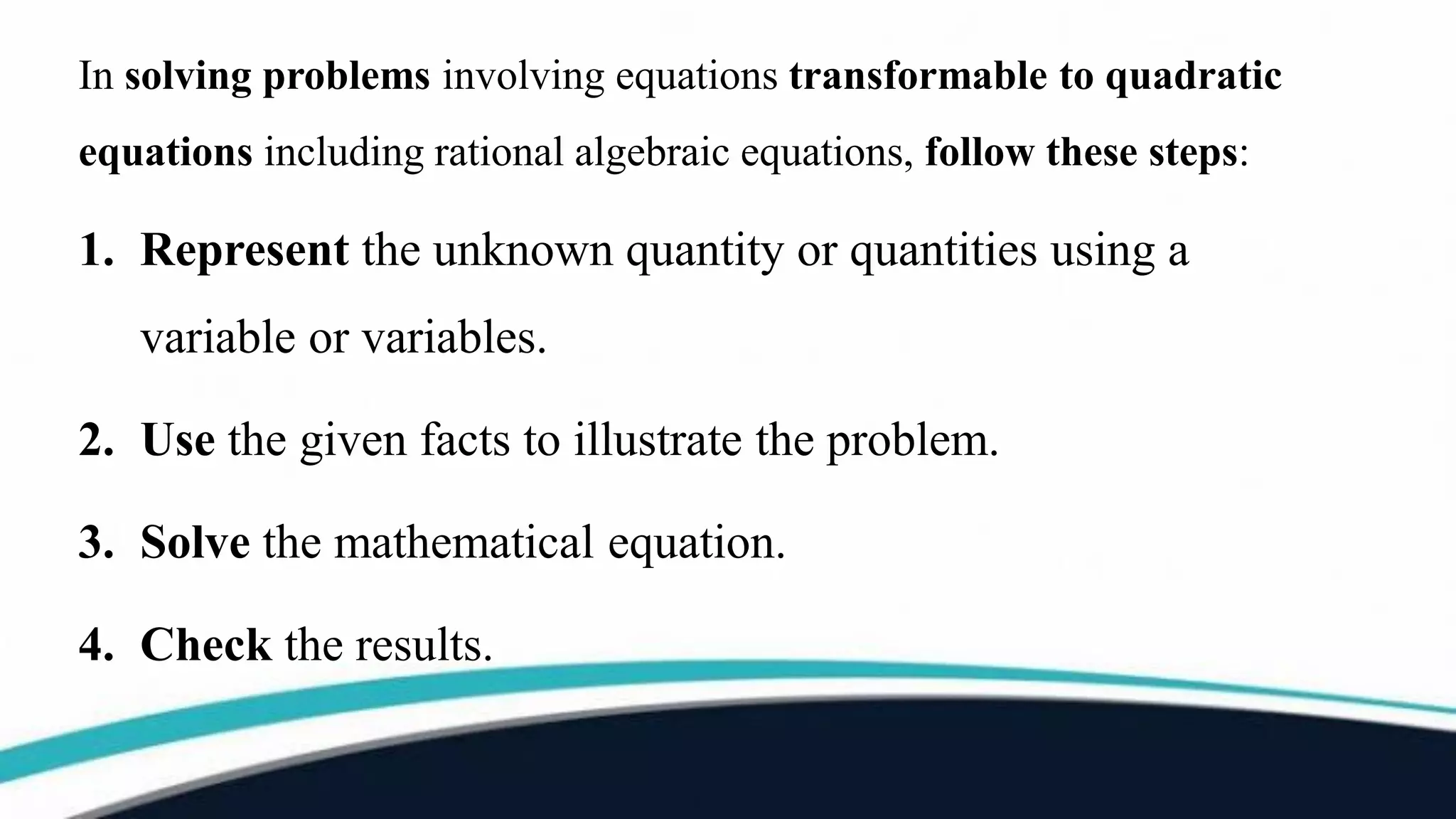 Applications of Quadratic Equations and Rational Algebraic Equations | PDF