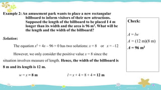 Applications of Quadratic Equations and Rational Algebraic Equations | PDF
