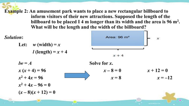 Applications Of Quadratic Equations And Rational Algebraic Equations