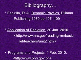 Applications Of Radiations | PPT