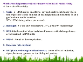 Applications of radiopharmaceuticals | PPTX