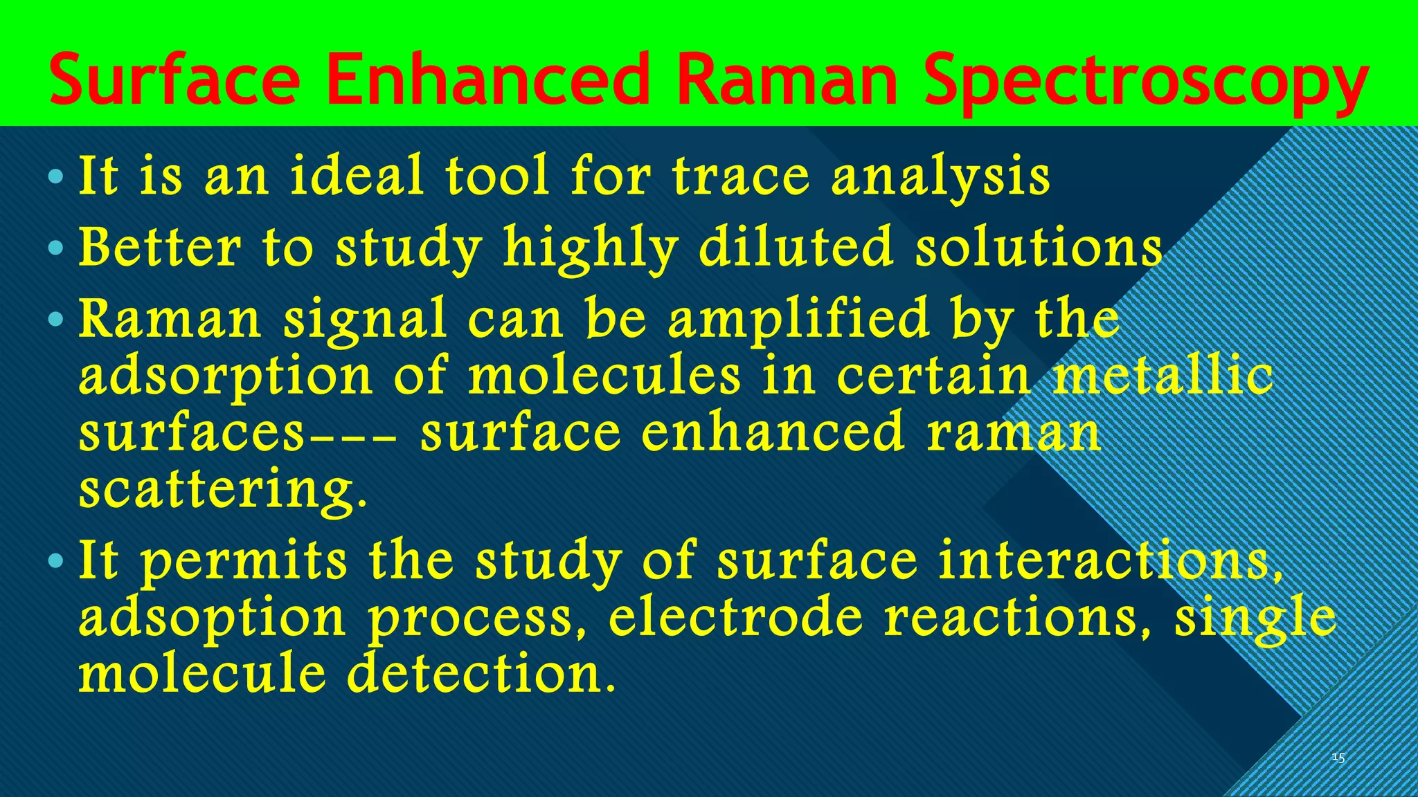 Applications of raman spectroscopy | PPTX