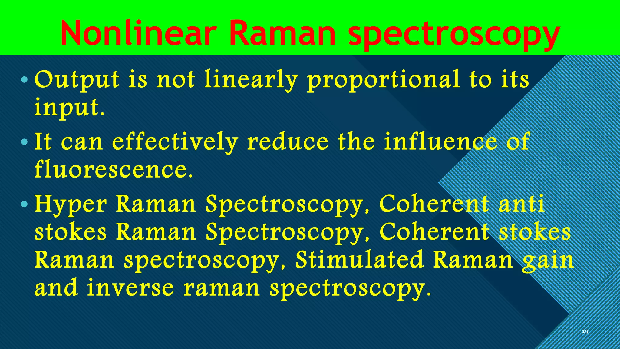 Applications of raman spectroscopy | PPTX