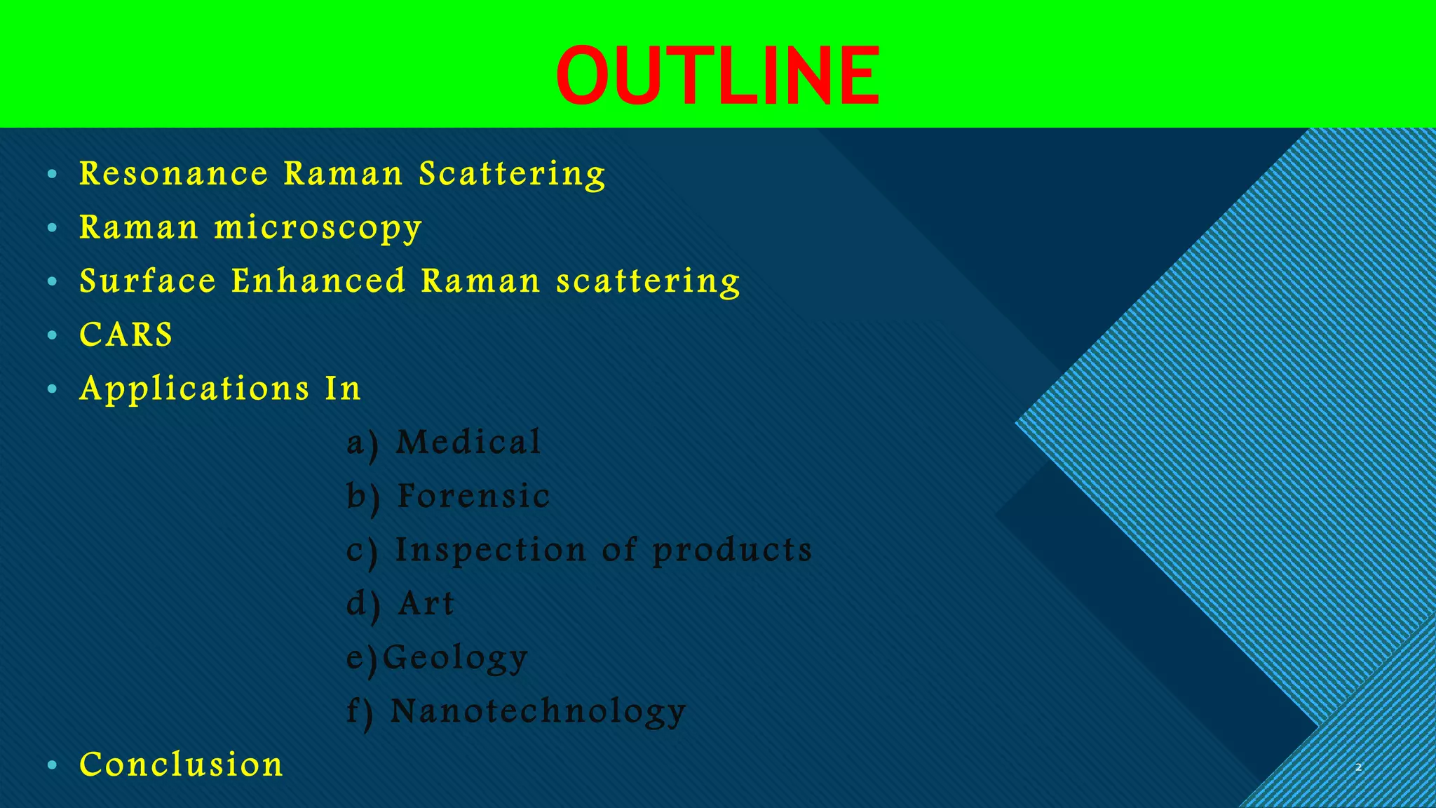 Applications of raman spectroscopy | PPTX