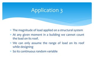 Applications of random variable | PPTX