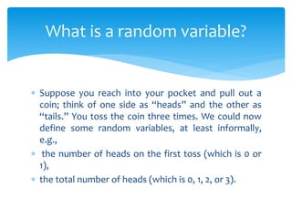 Applications of random variable | PPTX