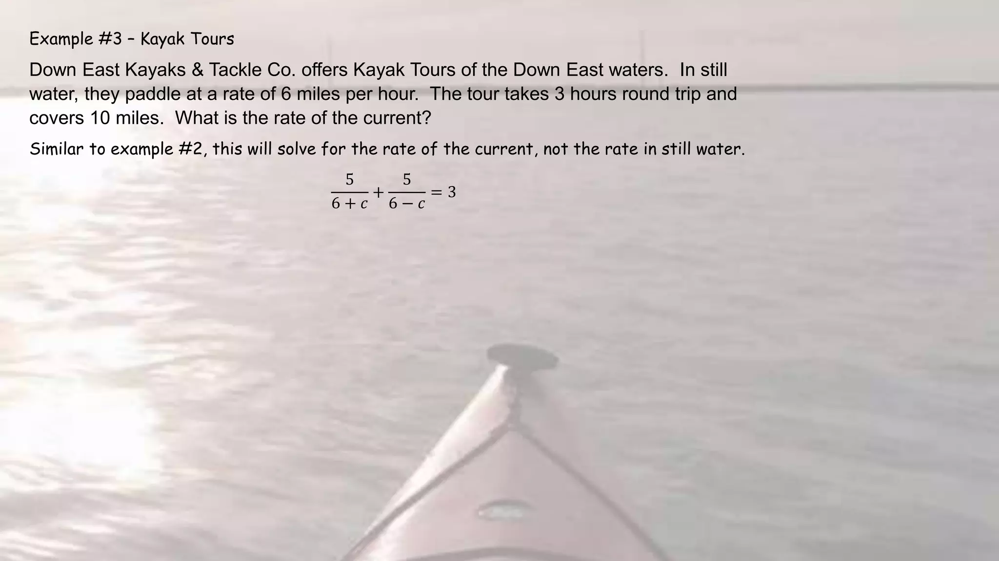 Applications of rational equations powerpoint | PPTX