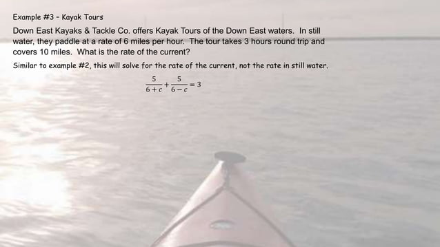 Applications of rational equations powerpoint | PPT