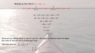 Applications of rational equations powerpoint | PPTX
