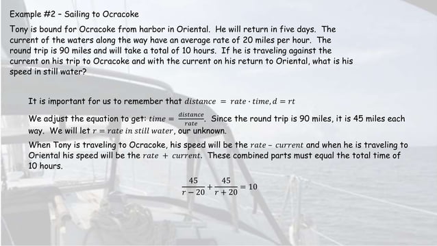 Applications of rational equations powerpoint | PPT