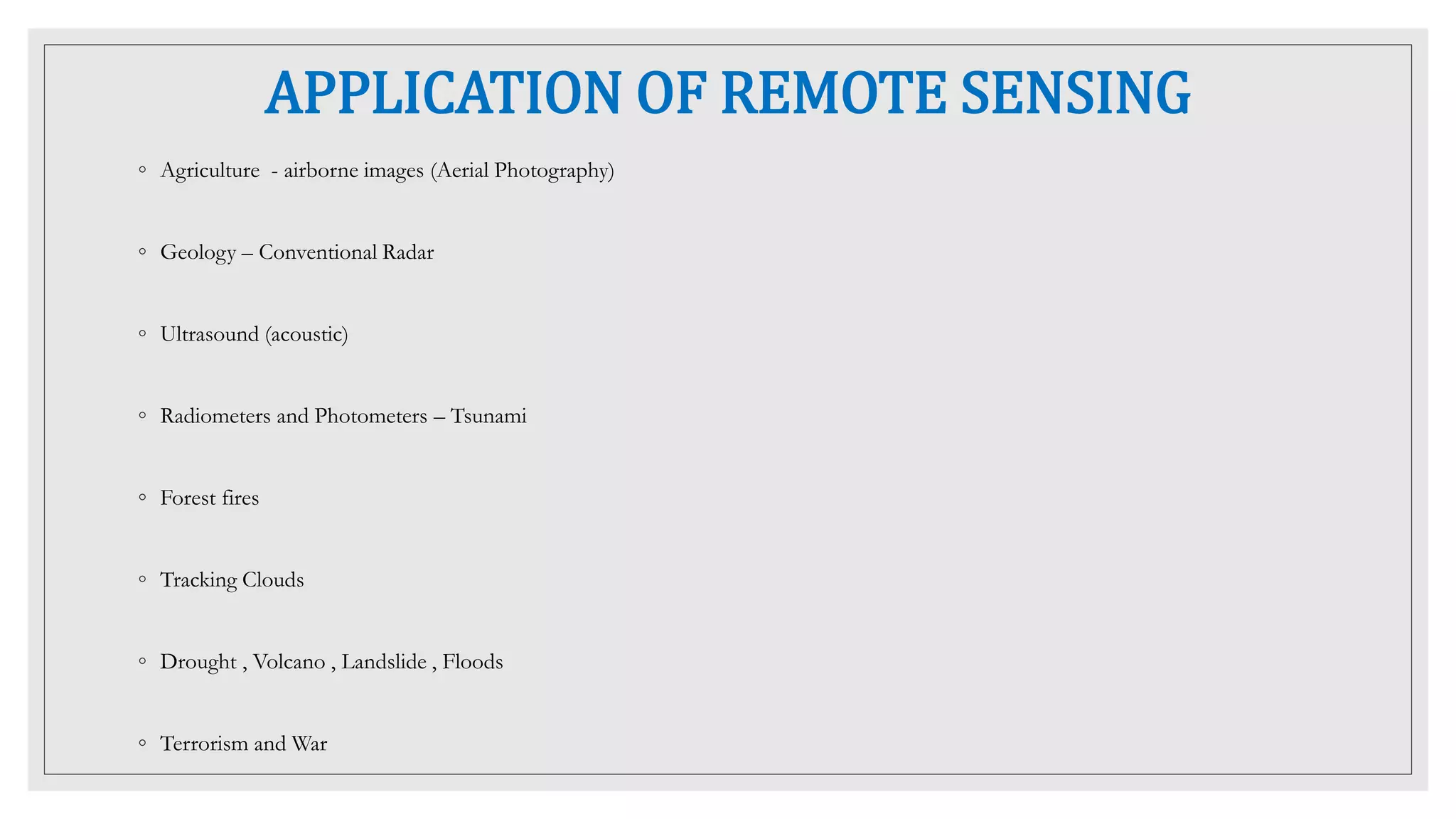 Applications of remote sensing and gis | PPTX | Geography | Science