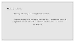 Applications of remote sensing and gis | PPTX | Geography | Science
