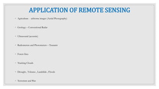 Applications of remote sensing and gis | PPTX | Geography | Science