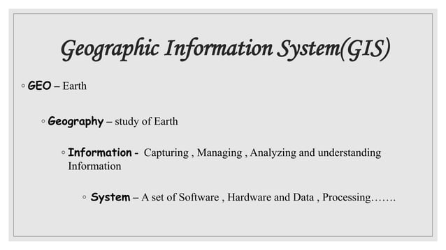 Applications Of Remote Sensing And Gis Pptx Geography Science