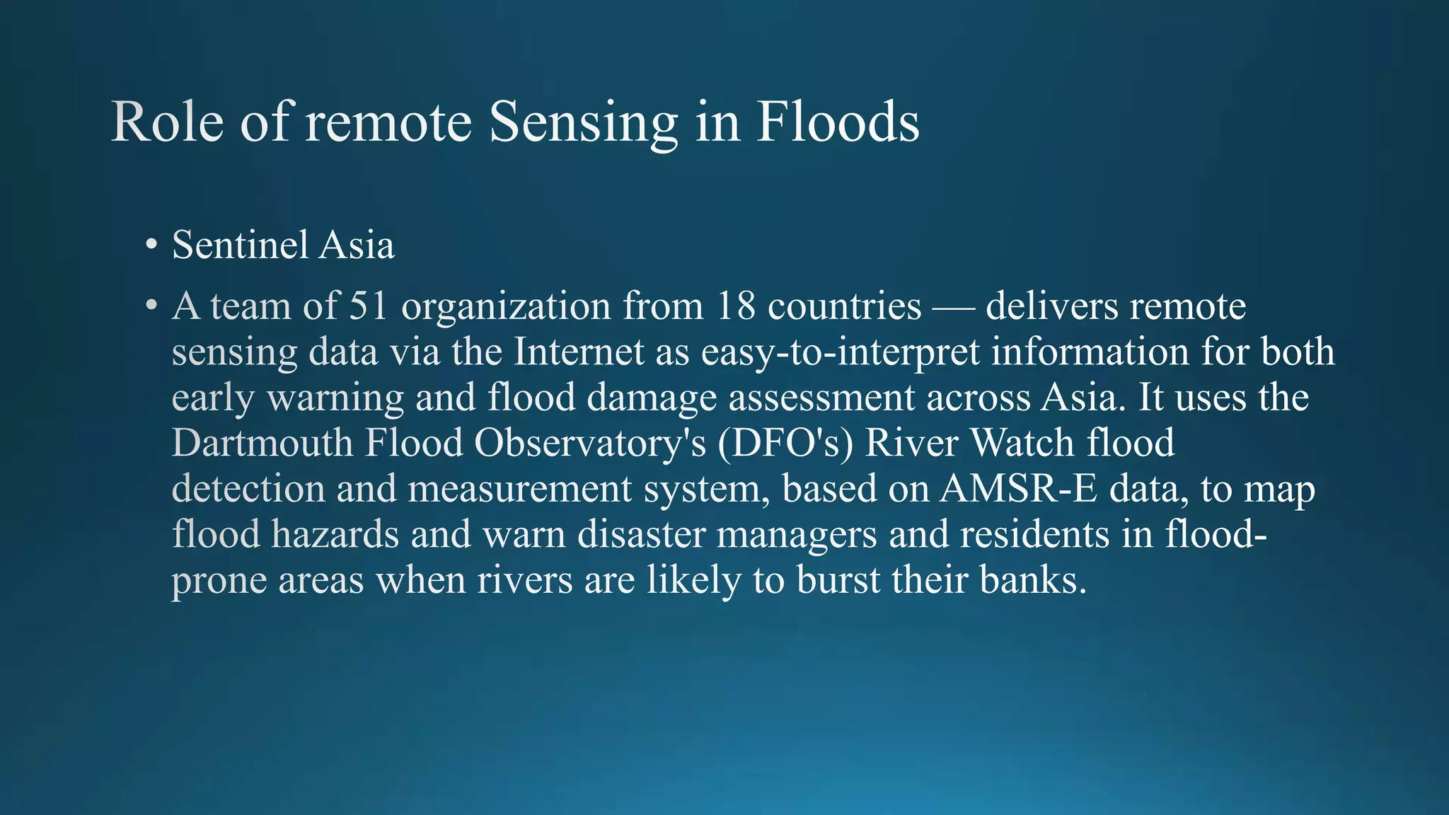 Applications of remote sensing in disaster management | PPTX