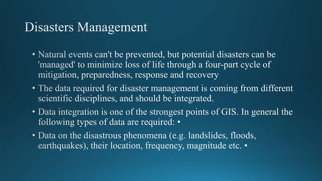 Applications of remote sensing in disaster management | PPTX | Science