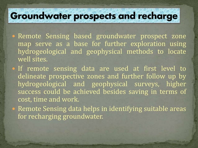Applications of remote sensing in geological aspects | PPTX | Geography ...