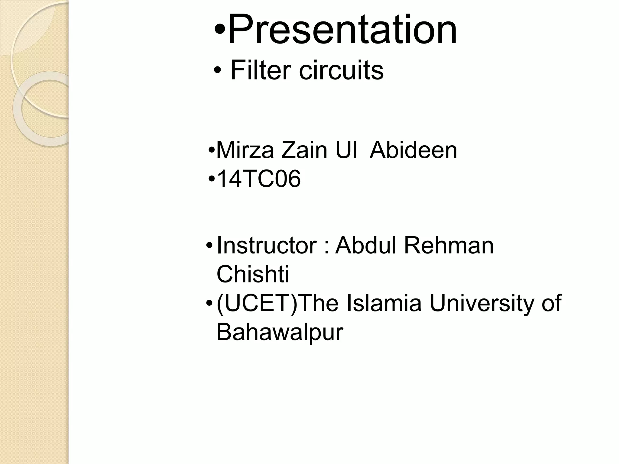 Applications of RLC Circuits | PPTX