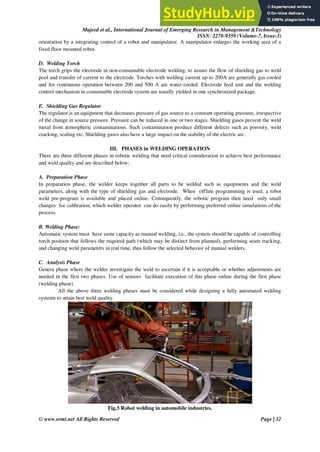 Applications Of Robotics In Welding | PDF