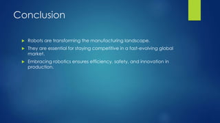 Applications of Robots in Manufacturing. | PDF