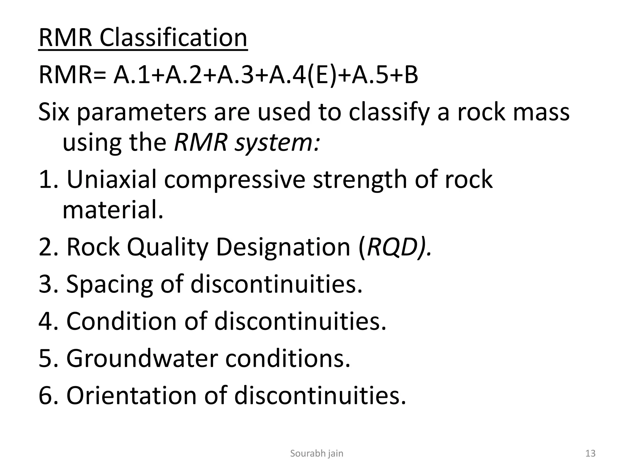 Applications of rock classifications | PPTX