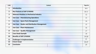 Applications of SAP S4HANA in Mechanical by Sidhant Vohra ...