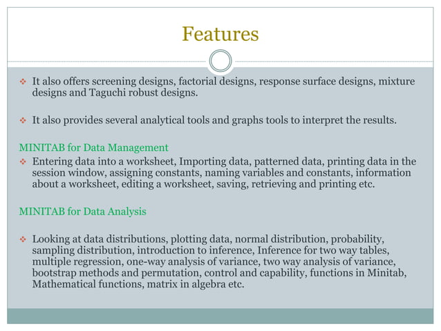 Applications Of Sas And Minitab In Data Analysis Pptx