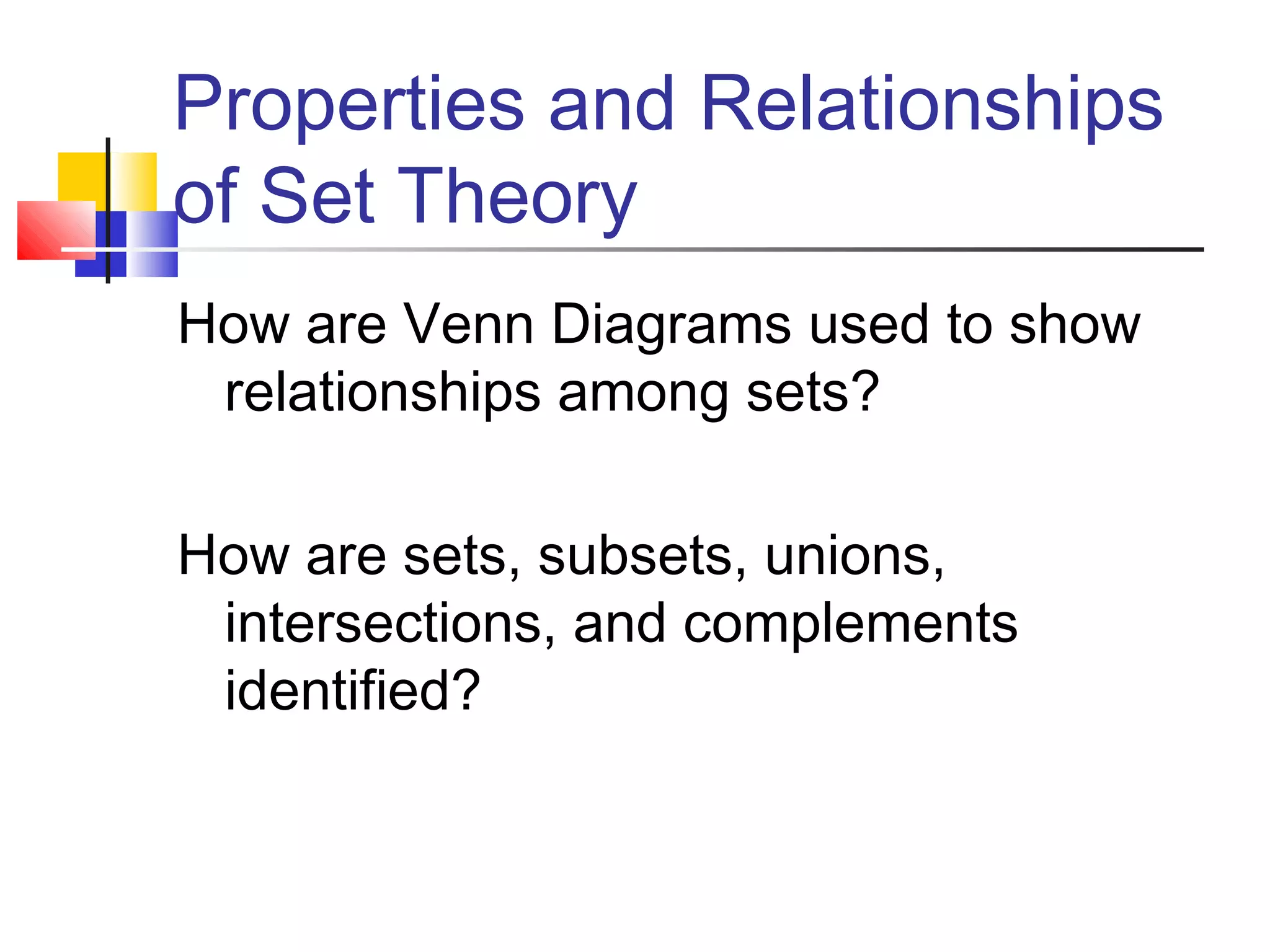 Applications of set theory | PPT
