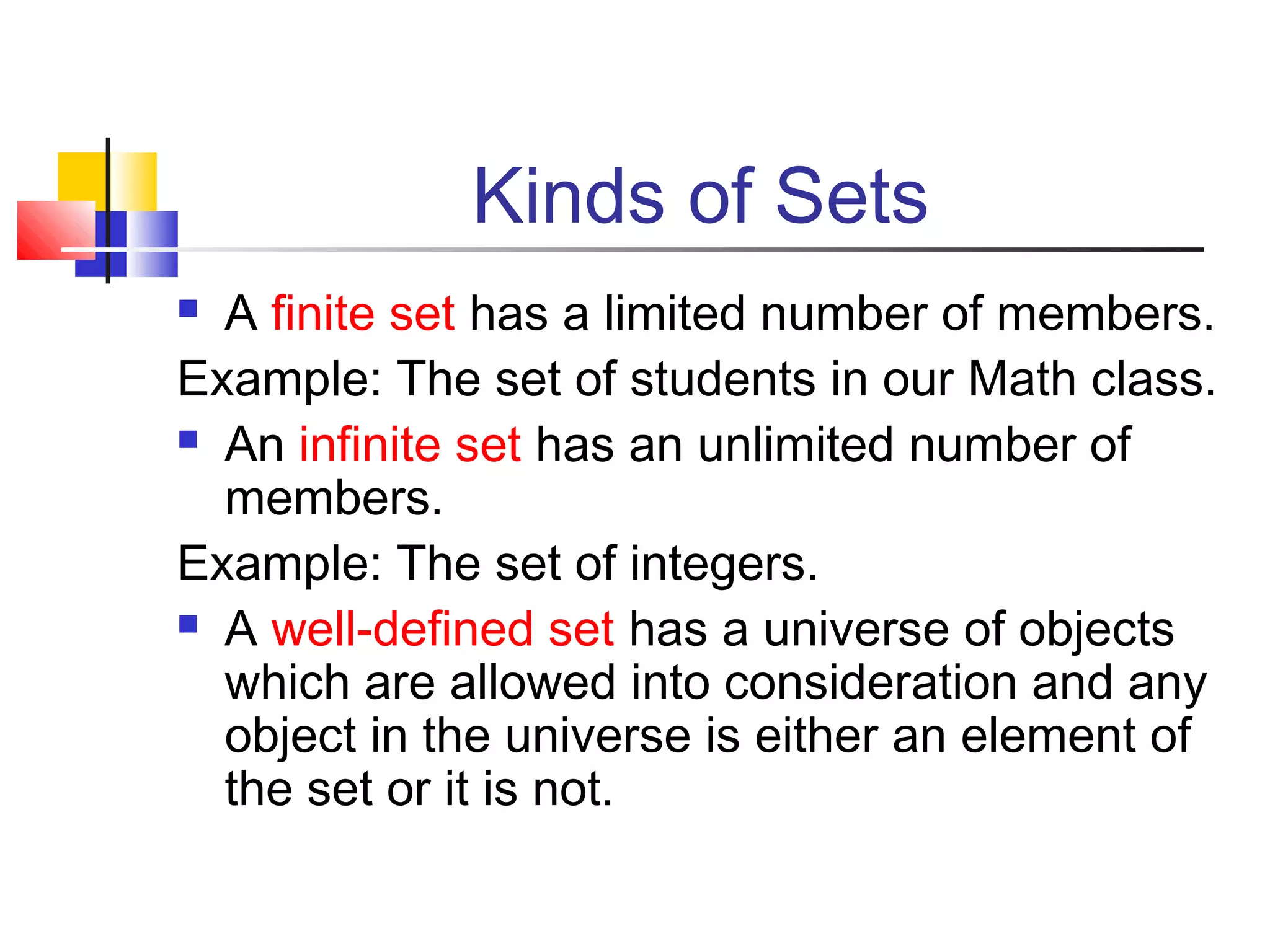 Applications of set theory | PPT