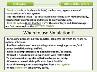 Applications of simulation in Business with Example | PPTX