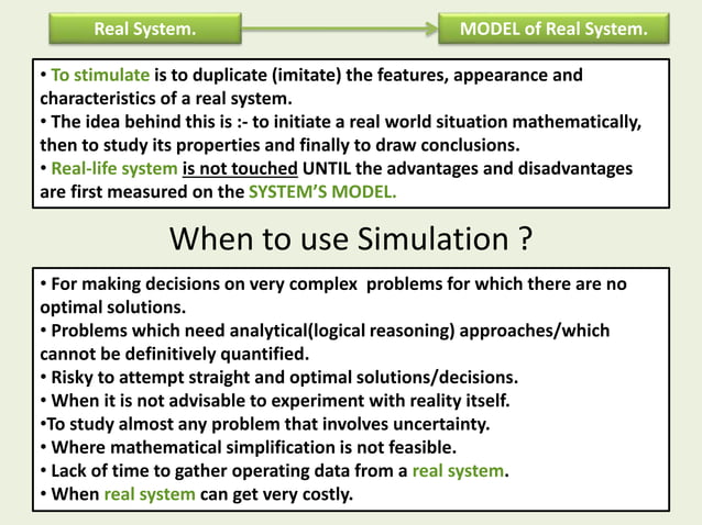 Applications of simulation in Business with Example | PPTX