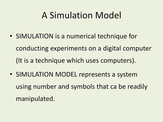 Applications of simulation in Business with Example | PPT