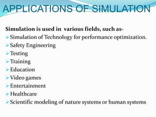 Applications of simulation in hospital | PPTX