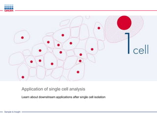 Applications of Single Cell Analysis | PDF