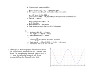 Applications of sinusoidal functions assignment answers | PDF