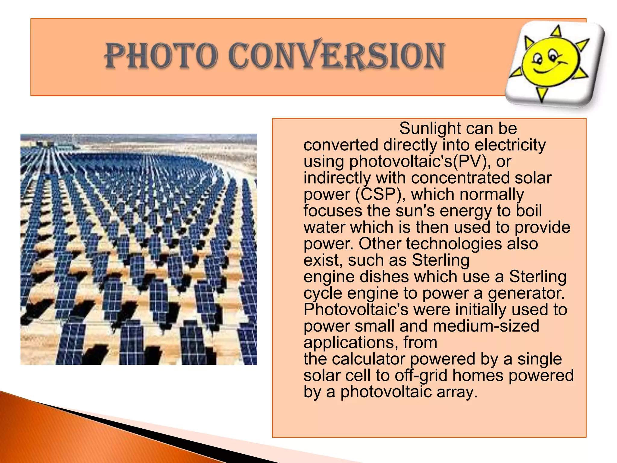Applications of solar energy | PPTX