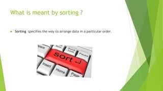 Applications of sorting (1) | PPTX