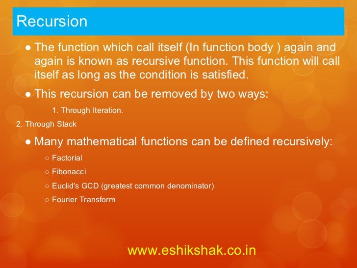 Applications of stack