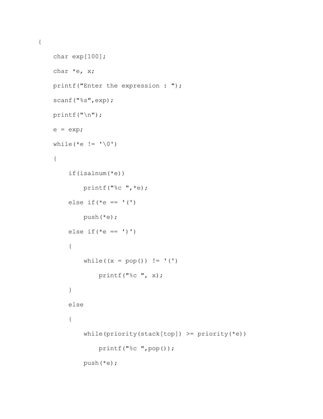 Applications of stack | PDF