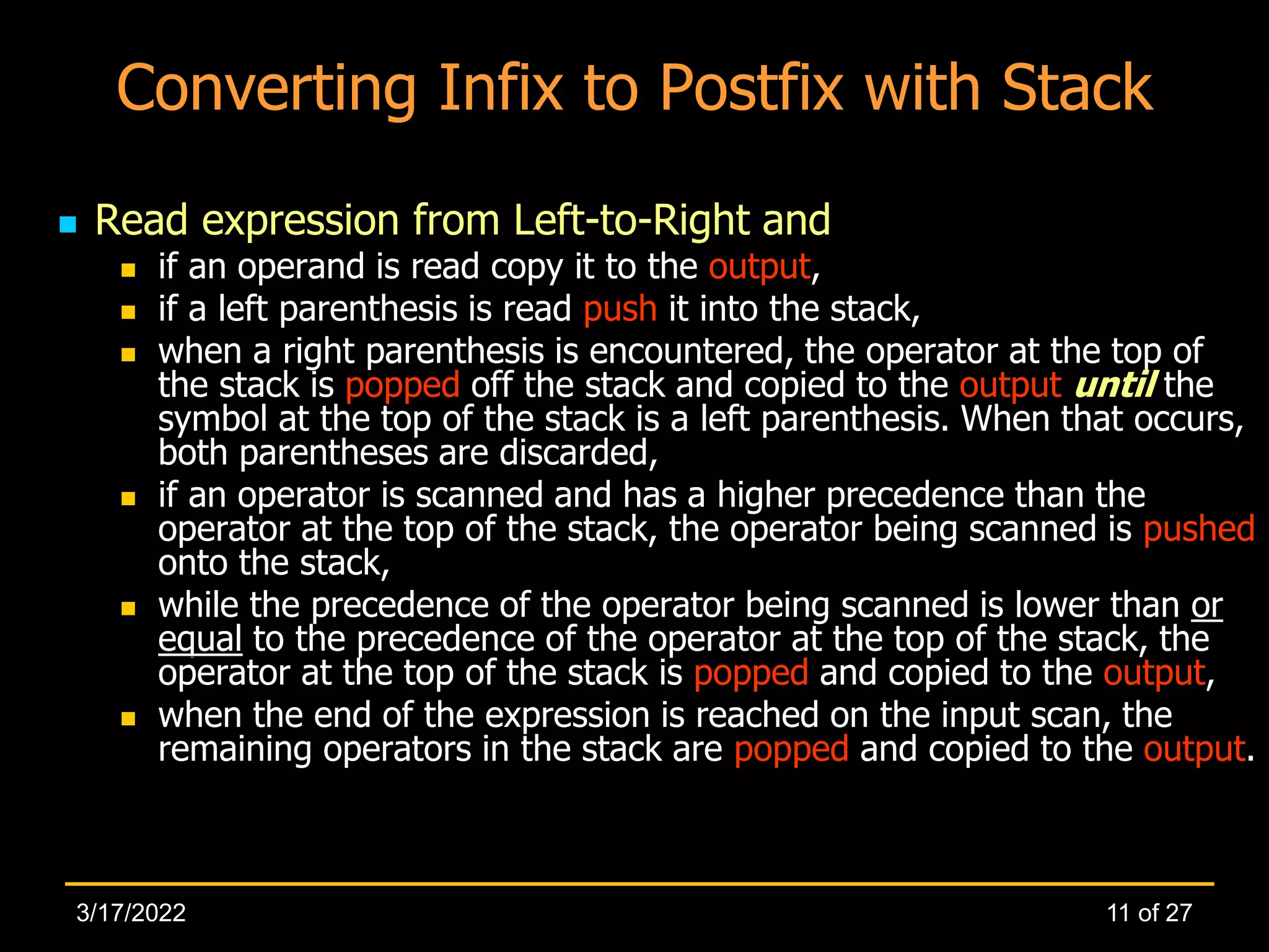 Applications of Stack | PDF