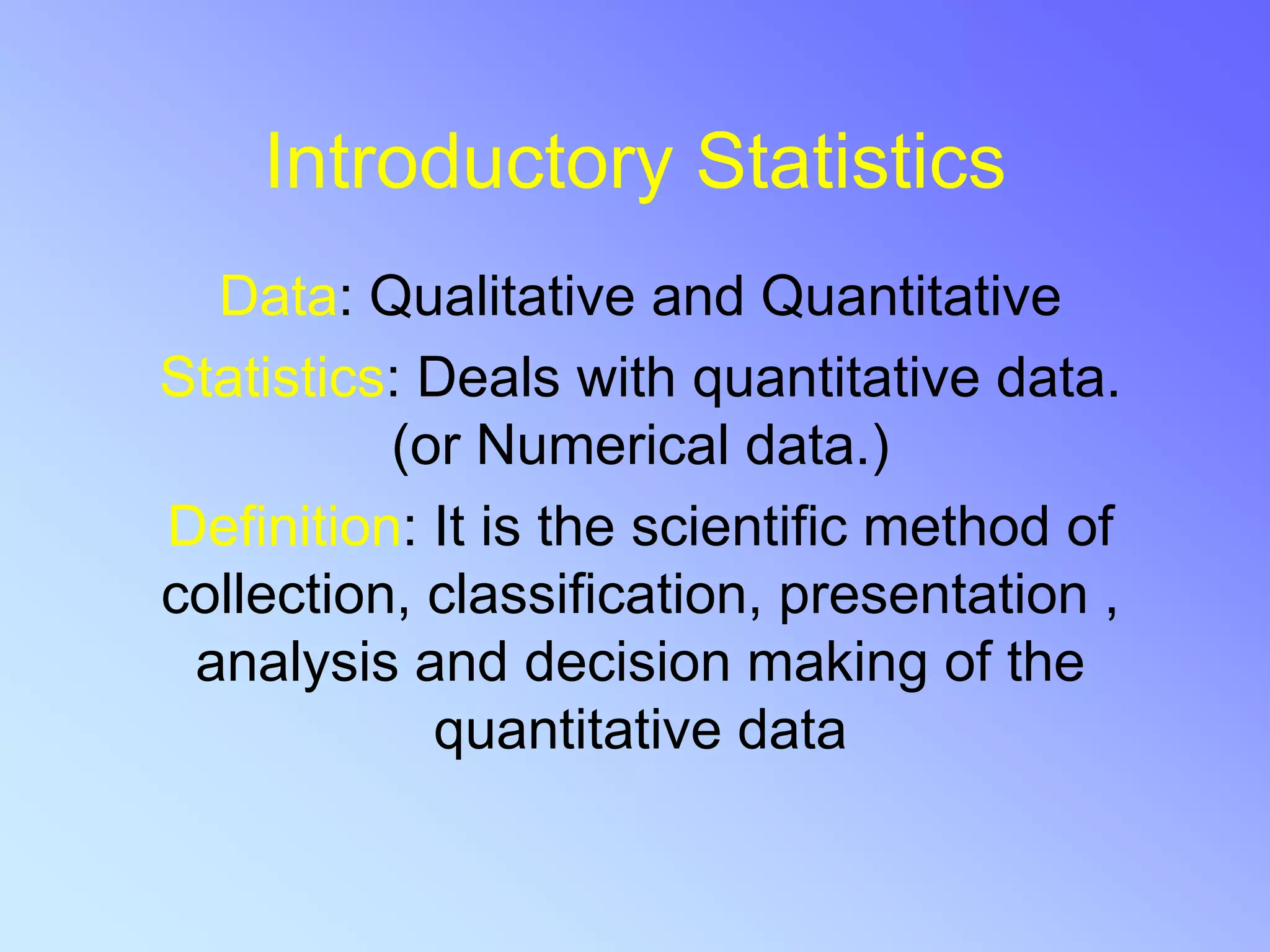 Applications of statistics | PPTX