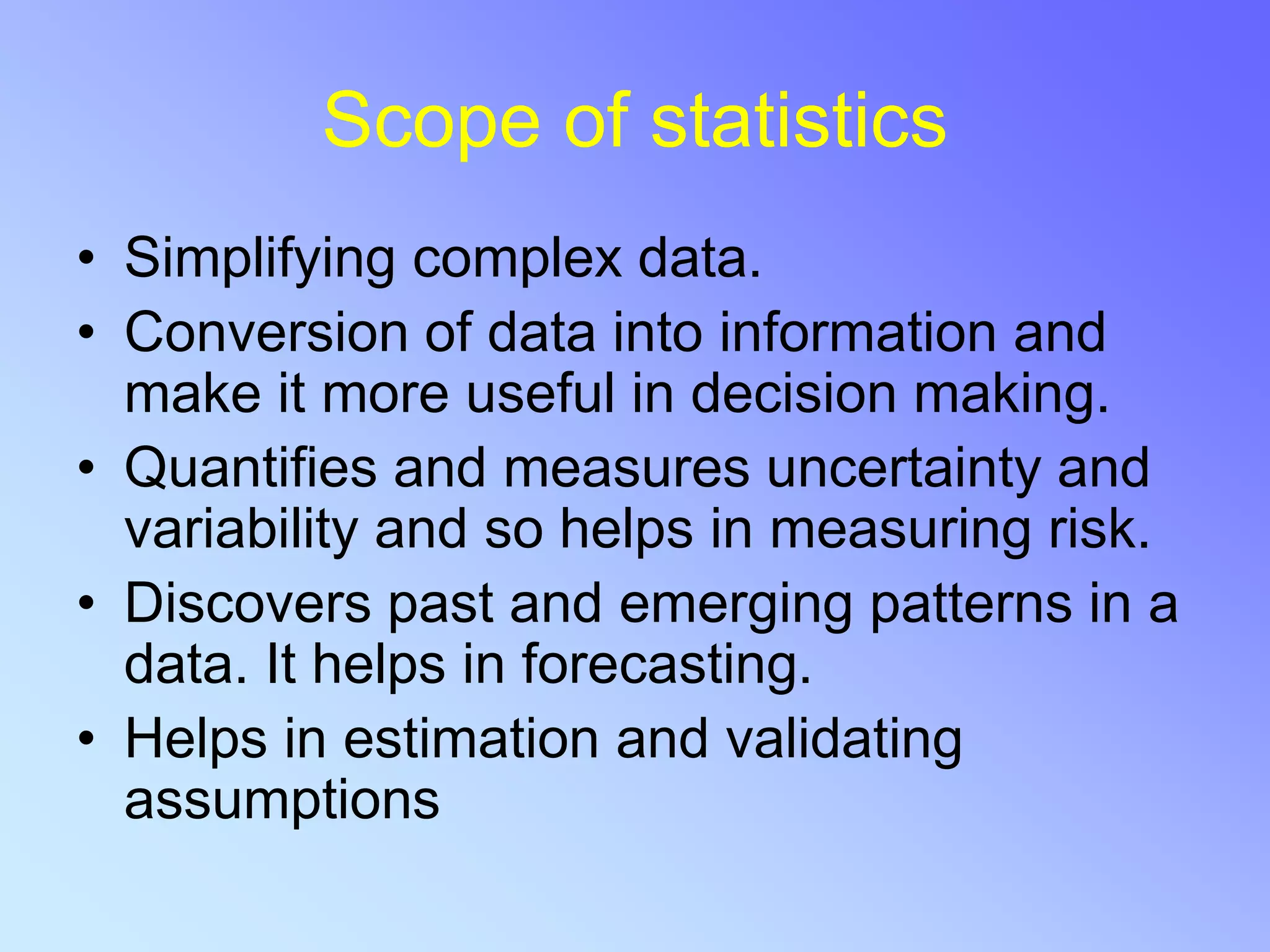 Applications of statistics | PPTX