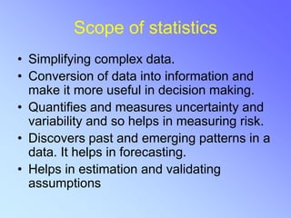 Applications of statistics | PPTX