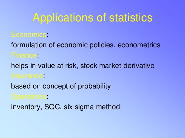 Applications Of Statistics