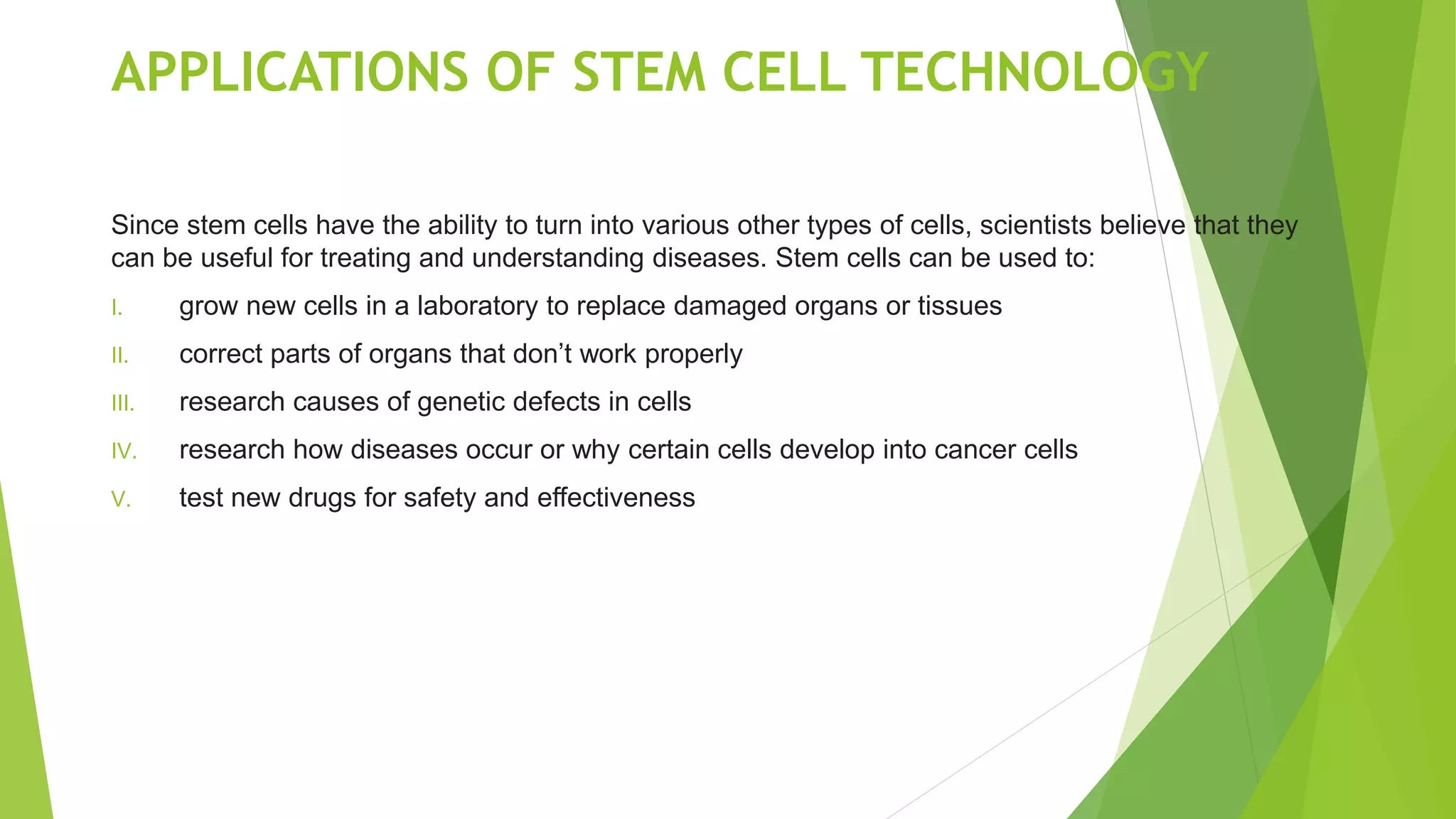 APPLICATIONS OF STEM CELL TECHNOLOGY.pptx